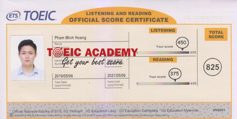 BÍ QUYẾT ĐẠT 825 TOEIC TỪ 400 ĐIỂM CHỈ SAU 2 THÁNG